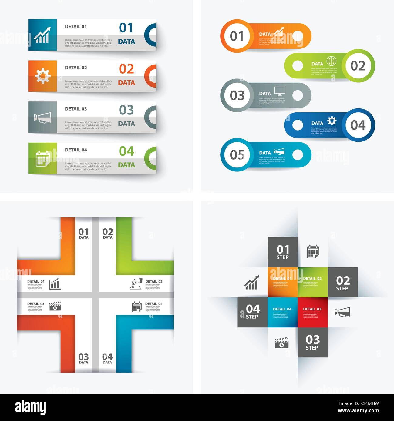 set of infographic templates Stock Vector Image & Art - Alamy
