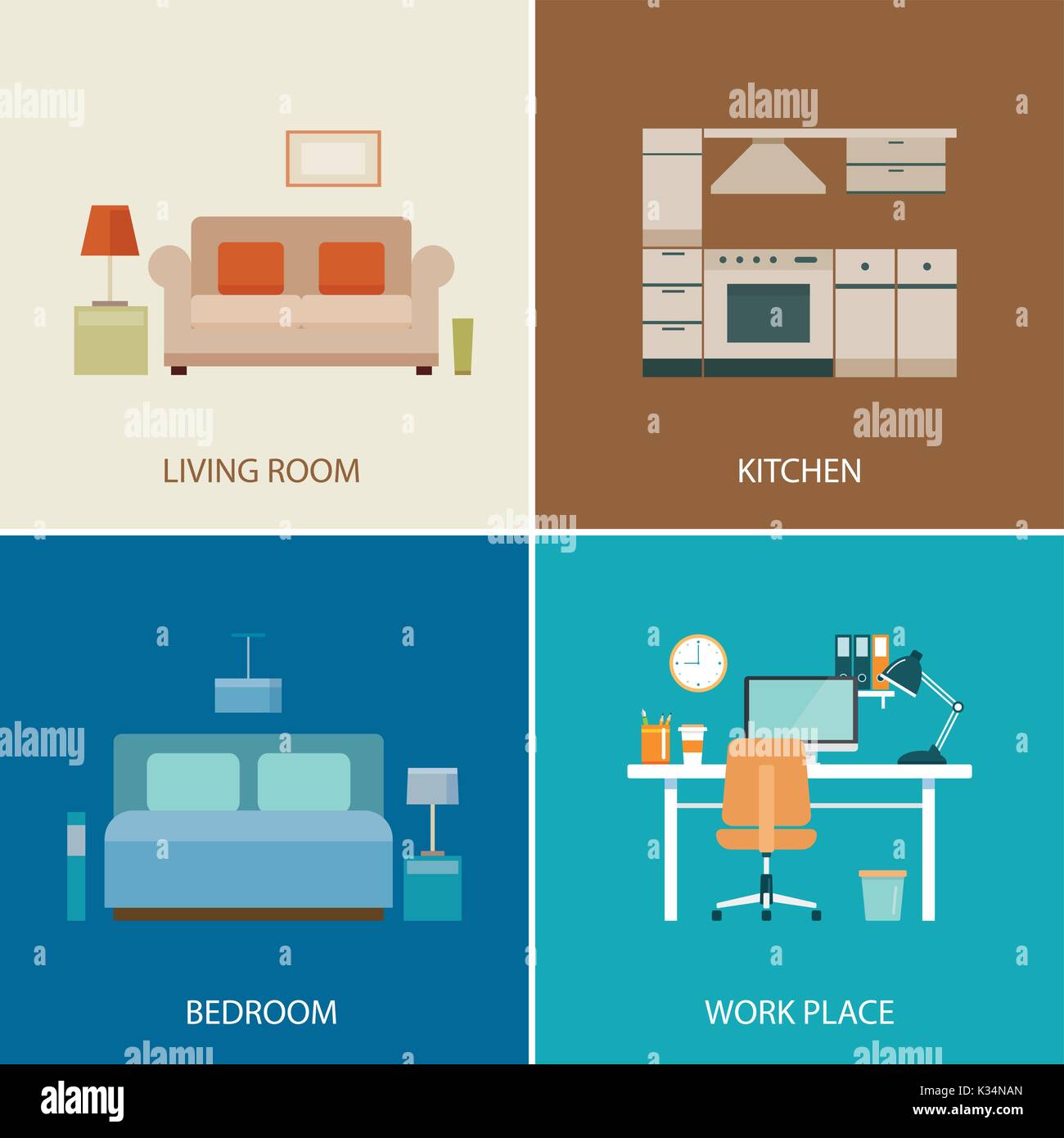 Interior design ornament Stock Vector Images - Alamy