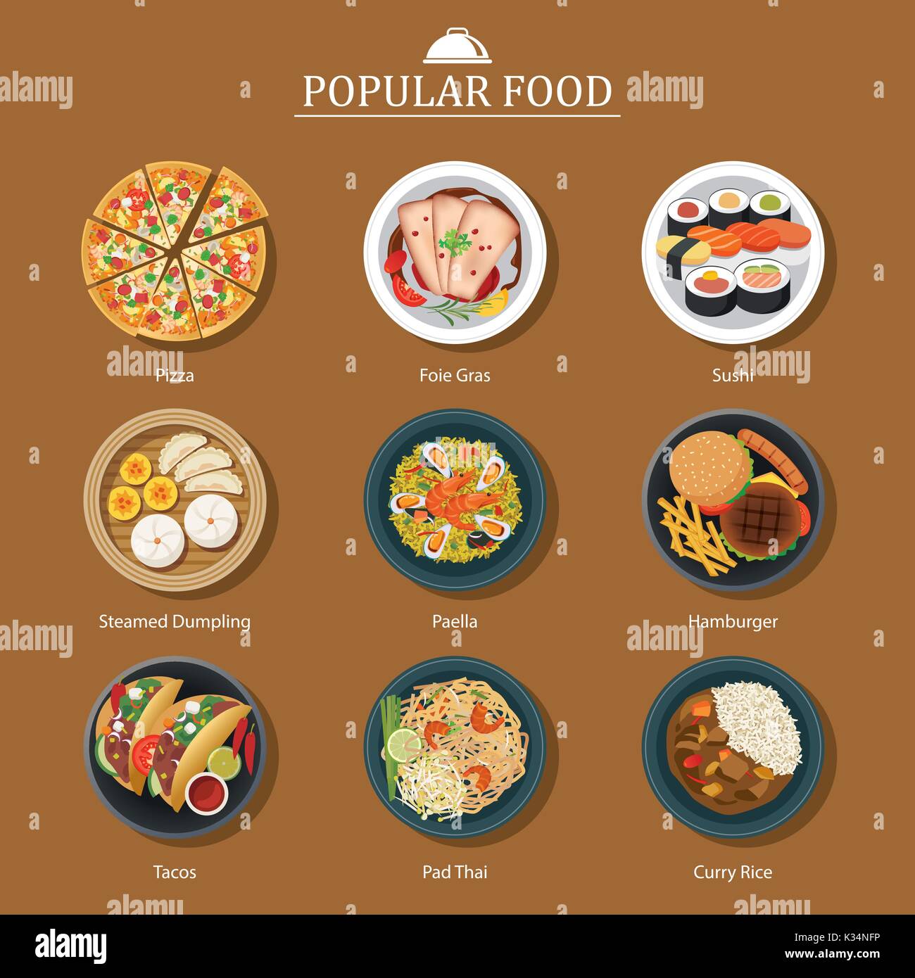 Tasty thai food pad Stock Vector Images - Alamy