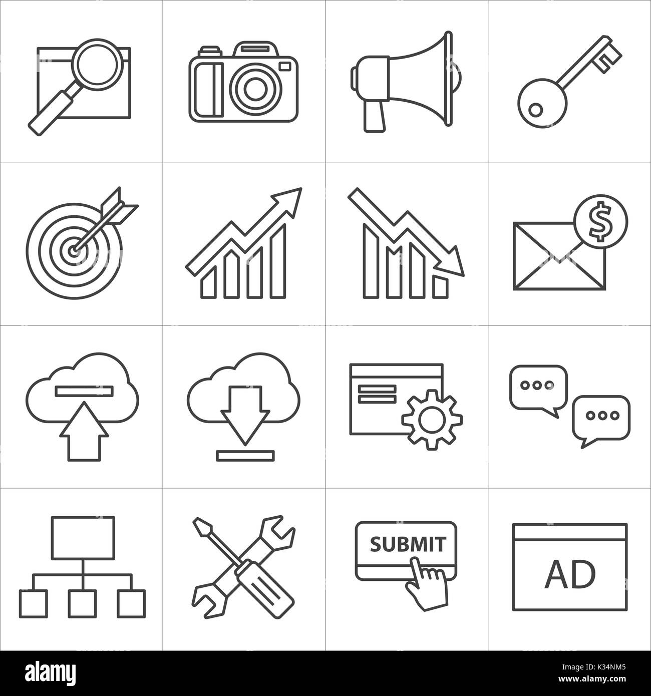 Link thin line icon Cut Out Stock Images & Pictures - Alamy