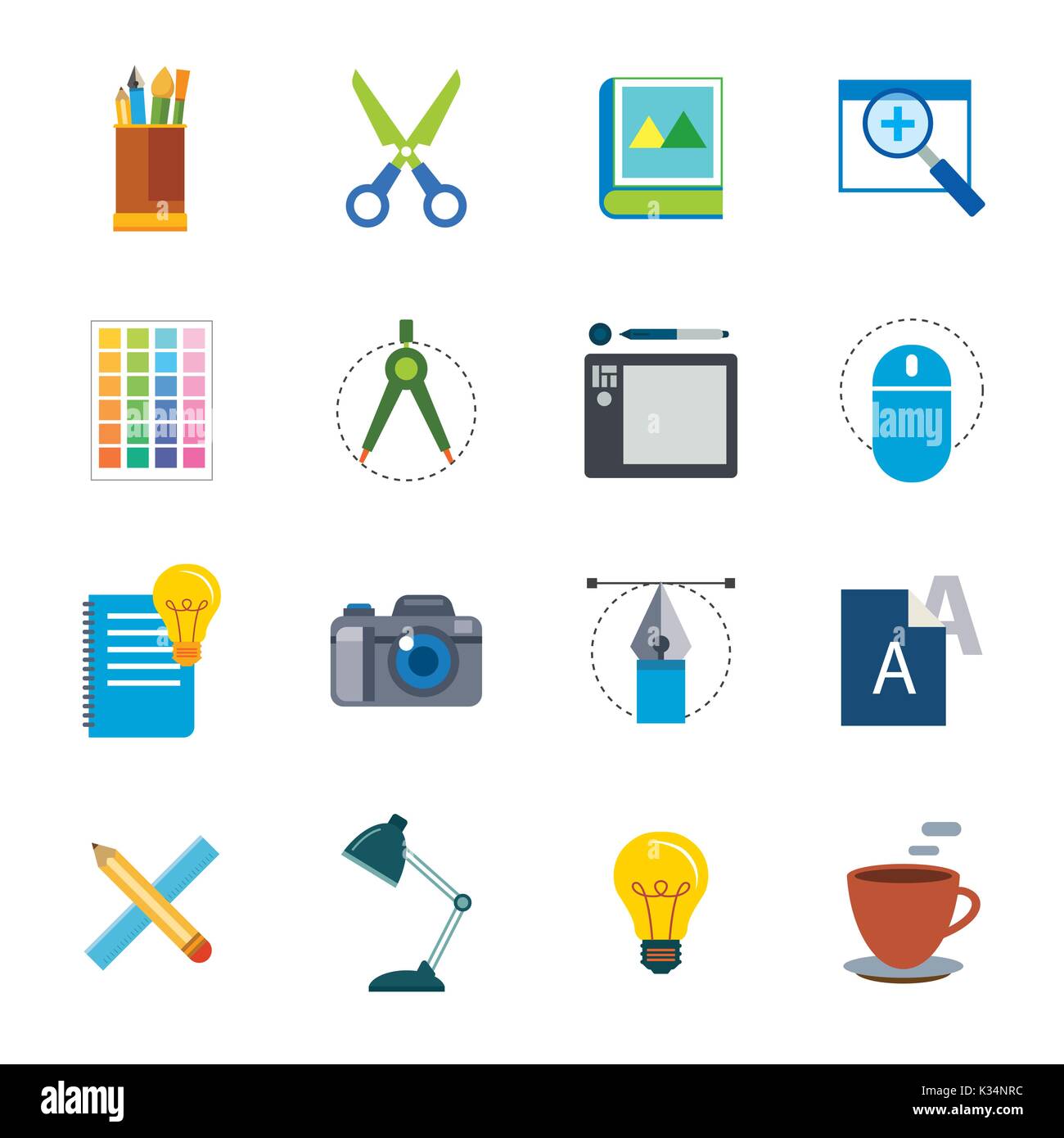 designer tool flat icon Stock Vector Image & Art - Alamy