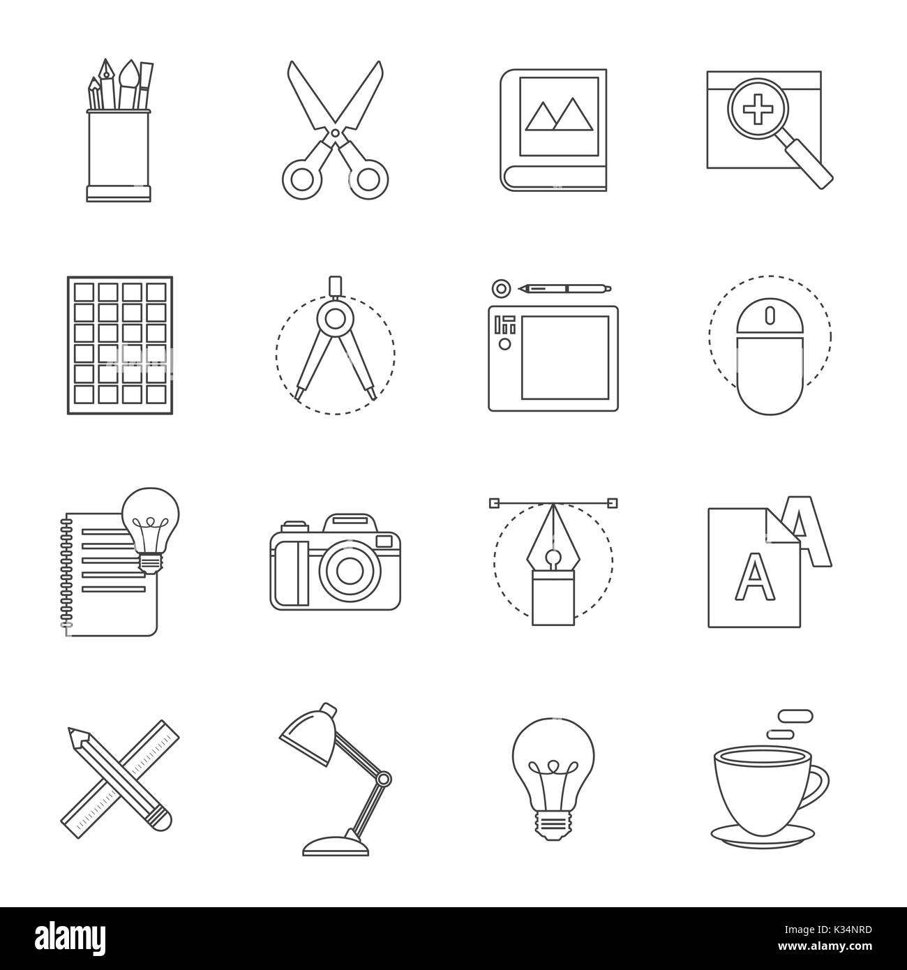 designer tool thin line icon Stock Vector Image & Art - Alamy