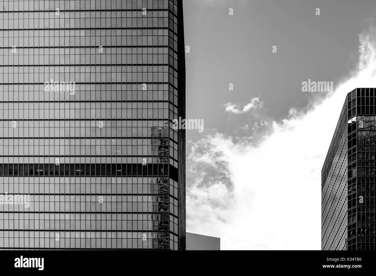 Hong Kong Modern office building with B&W color Stock Photo - Alamy