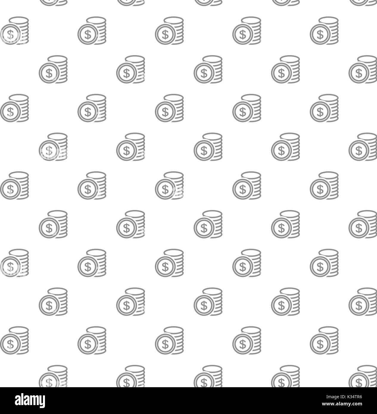 Unique digital money and coins seamless pattern with various icons and ...