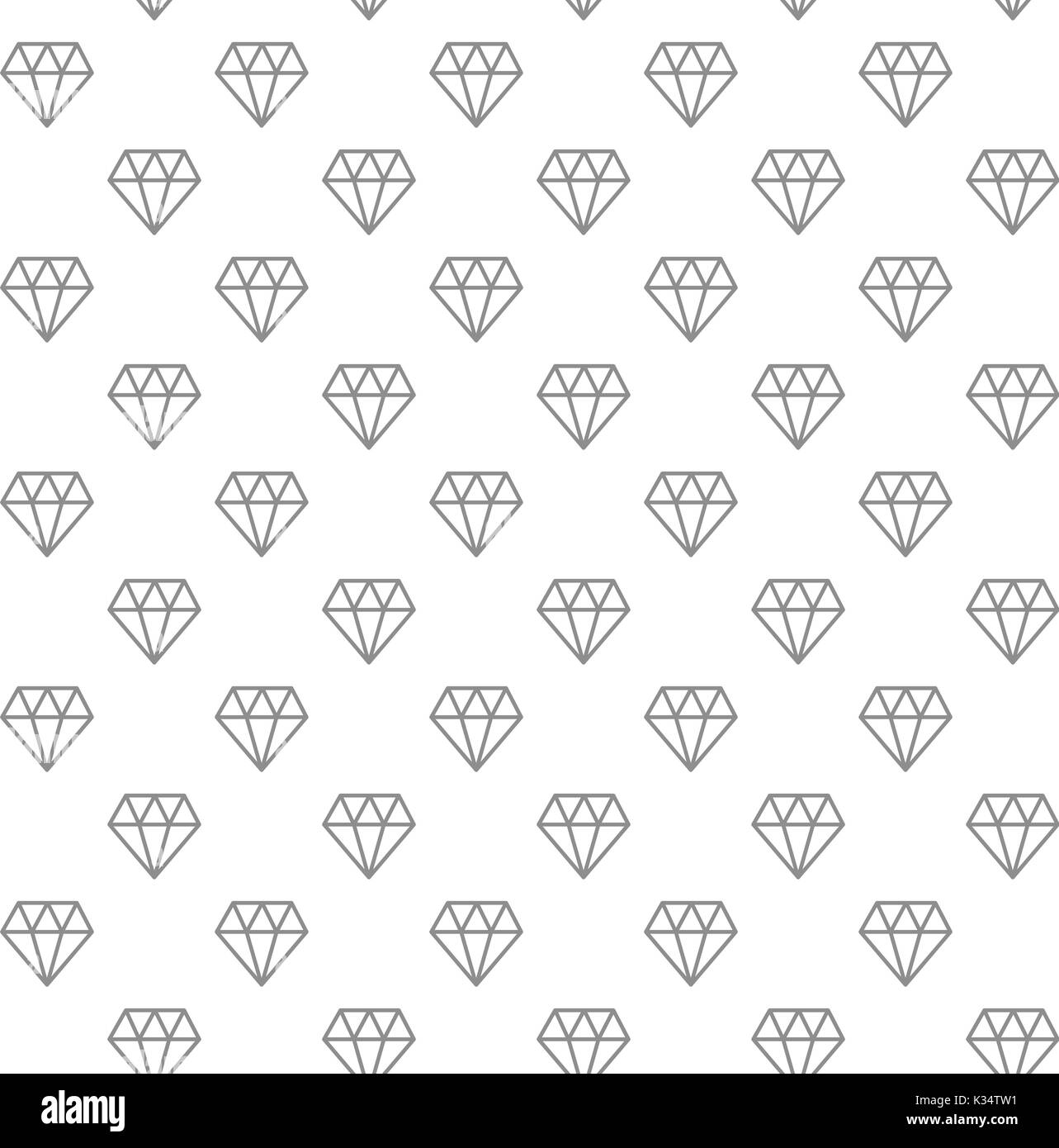 Unique digital diamonds seamless pattern with various icons and symbols ...