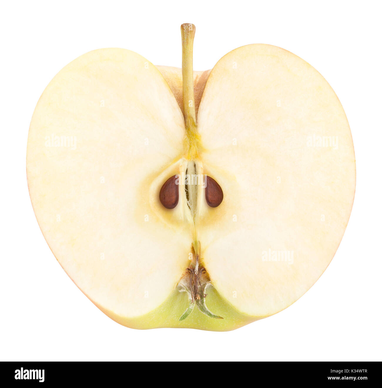 Red apple half isolated hi-res stock photography and images - Alamy