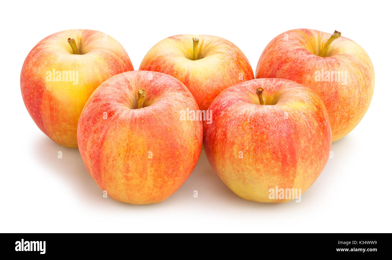 pink apples path isolated Stock Photo - Alamy