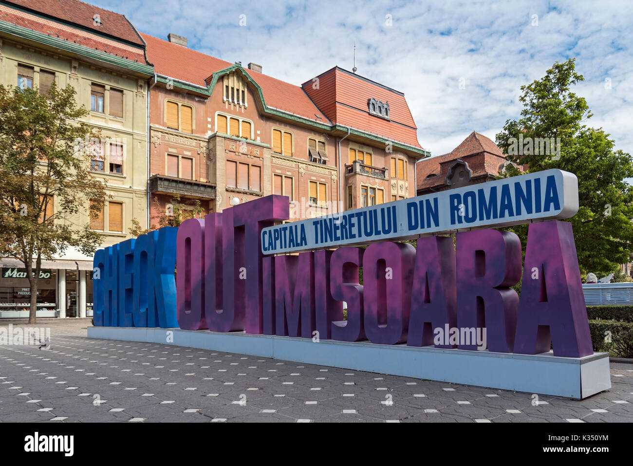 Check Out Timisoara sign at Victory Square (Piata Victoriei), Romania ...