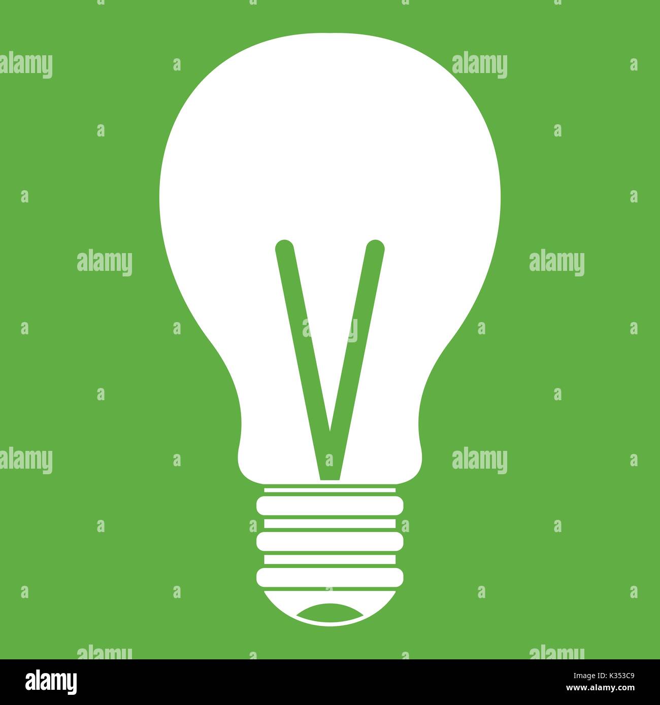 Light bulb icon green Stock Vector Image & Art - Alamy