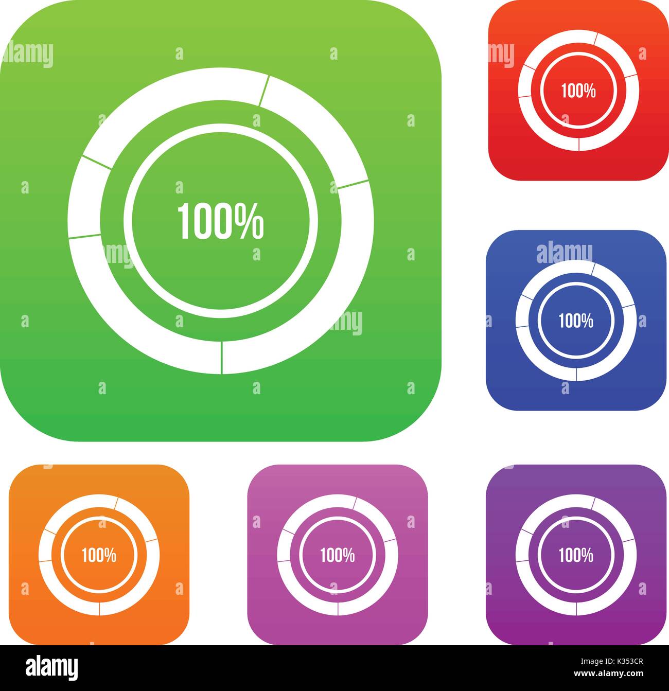 Pie chart statistics red set hi-res stock photography and images - Alamy