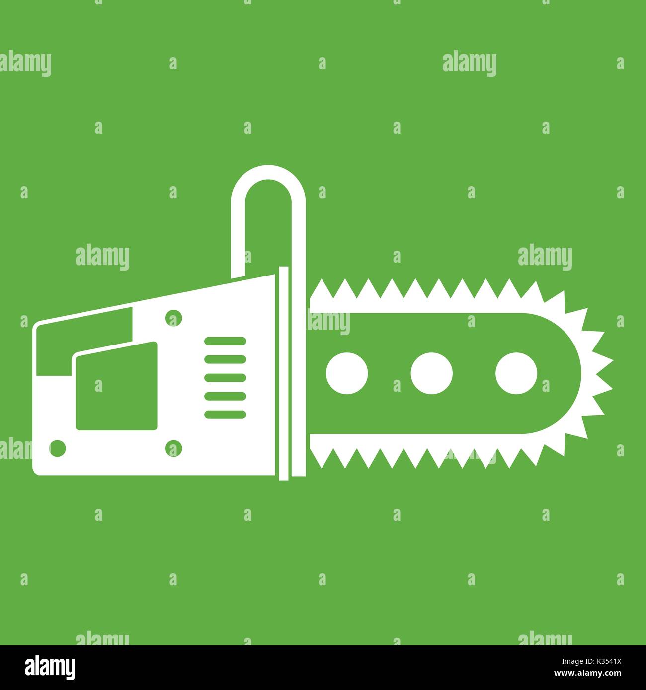 Chainsaw icon green Stock Vector Image & Art - Alamy