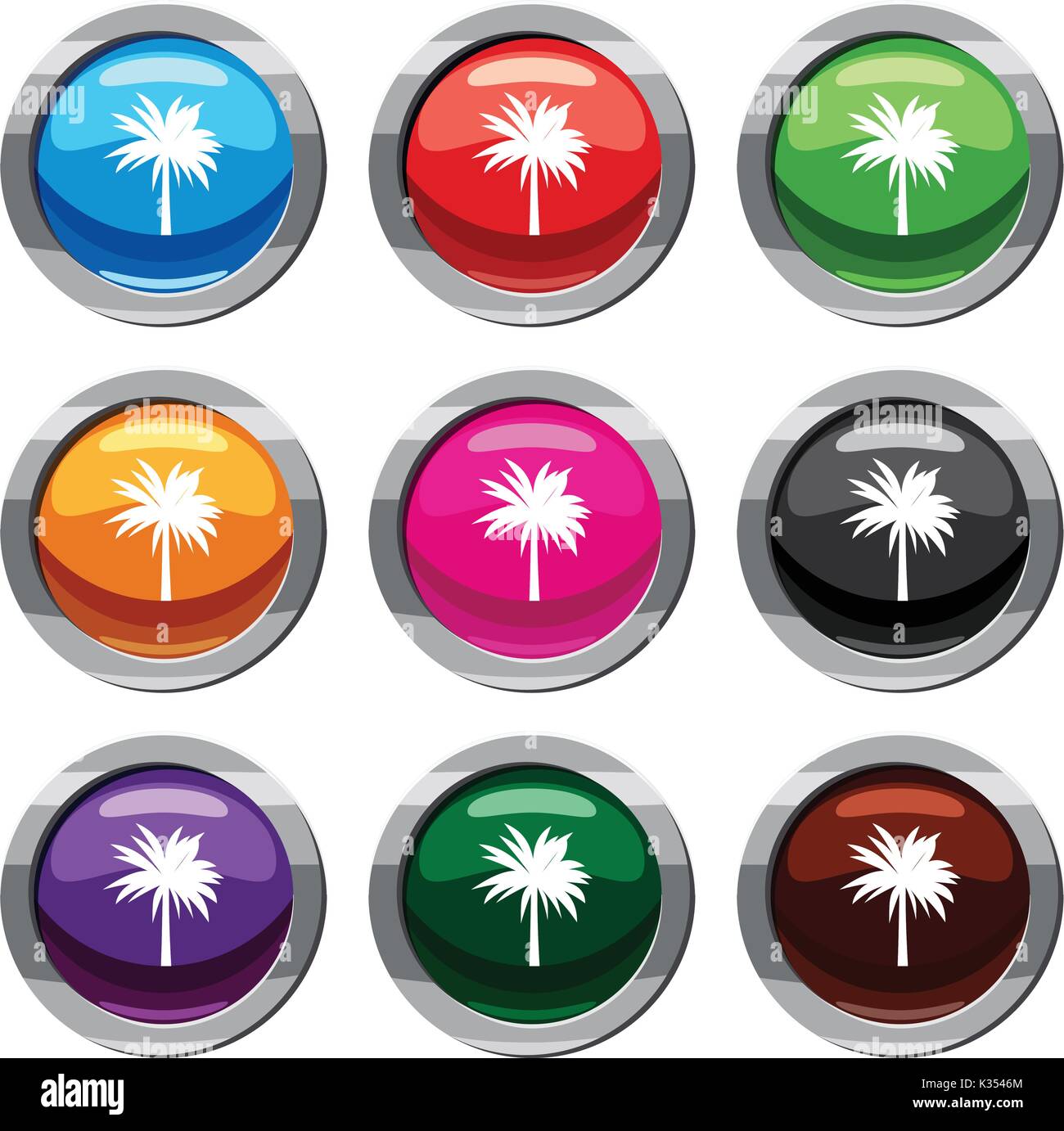 Palm set 9 collection Stock Vector Image & Art - Alamy