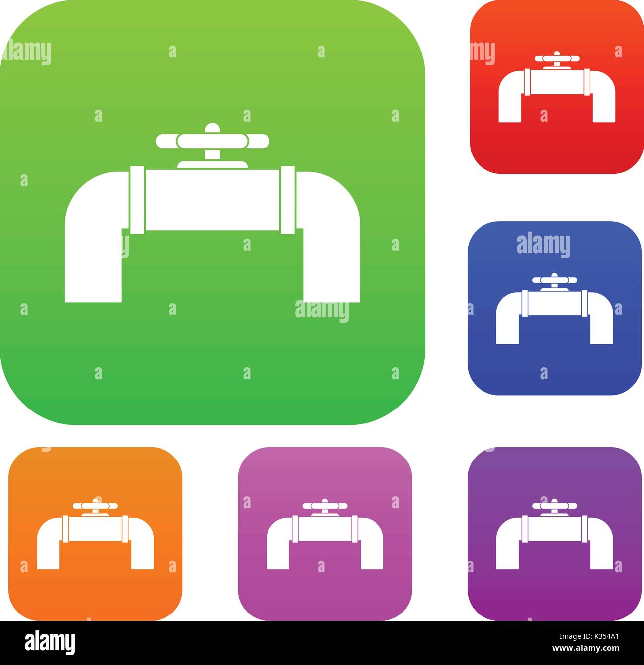 Industrial pipe valve set collection Stock Vector Image & Art - Alamy