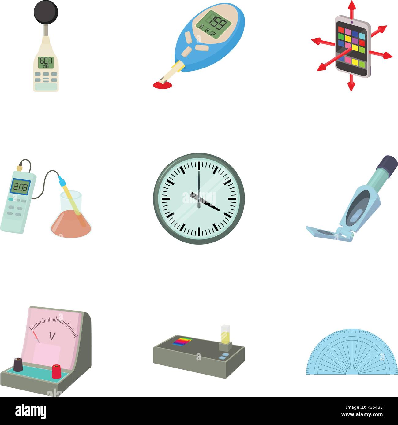 Measuring device icons set, cartoon style Stock Vector Image & Art - Alamy