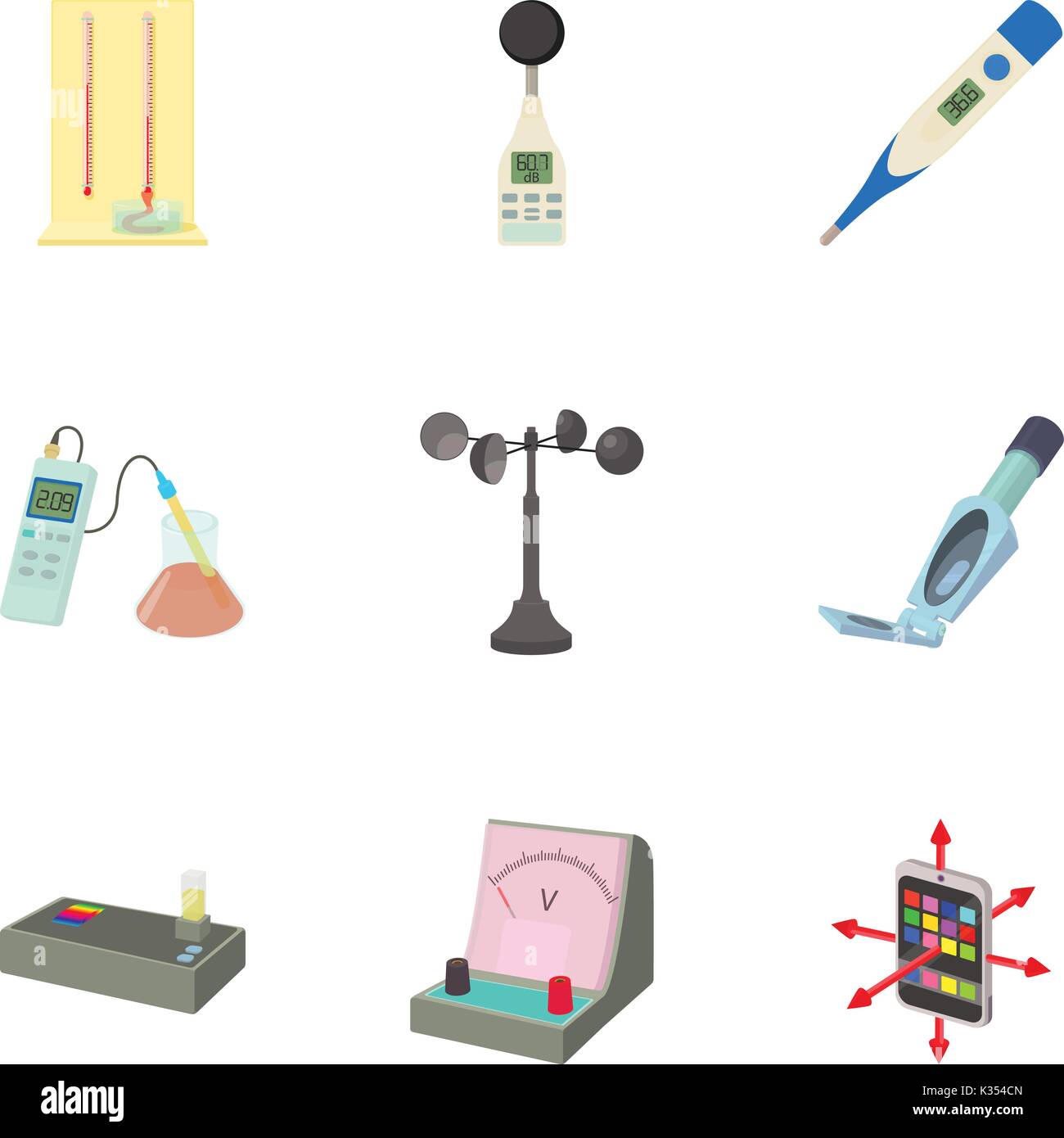 Electronic measuring device icons set Stock Vector Image & Art - Alamy
