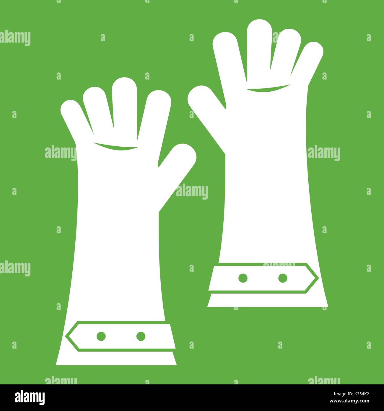 Heat resistant gloves for welding icon green Stock Vector Image & Art ...