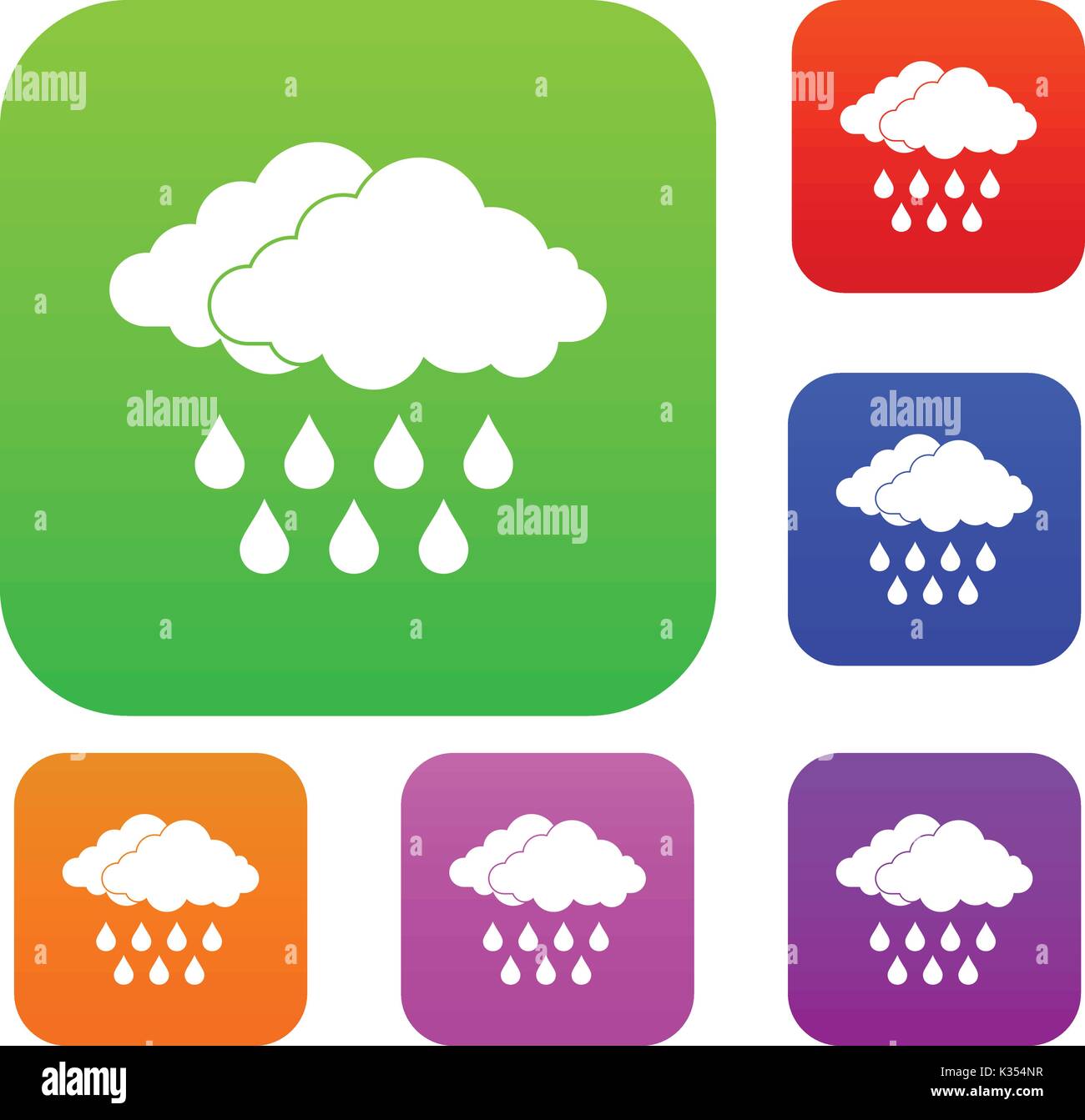 Cloud set collection Stock Vector Image & Art - Alamy
