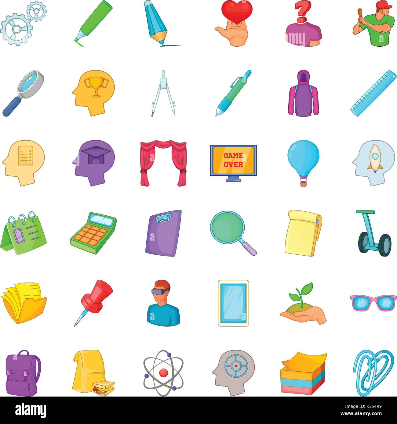 University icons set, cartoon style Stock Vector Image & Art - Alamy