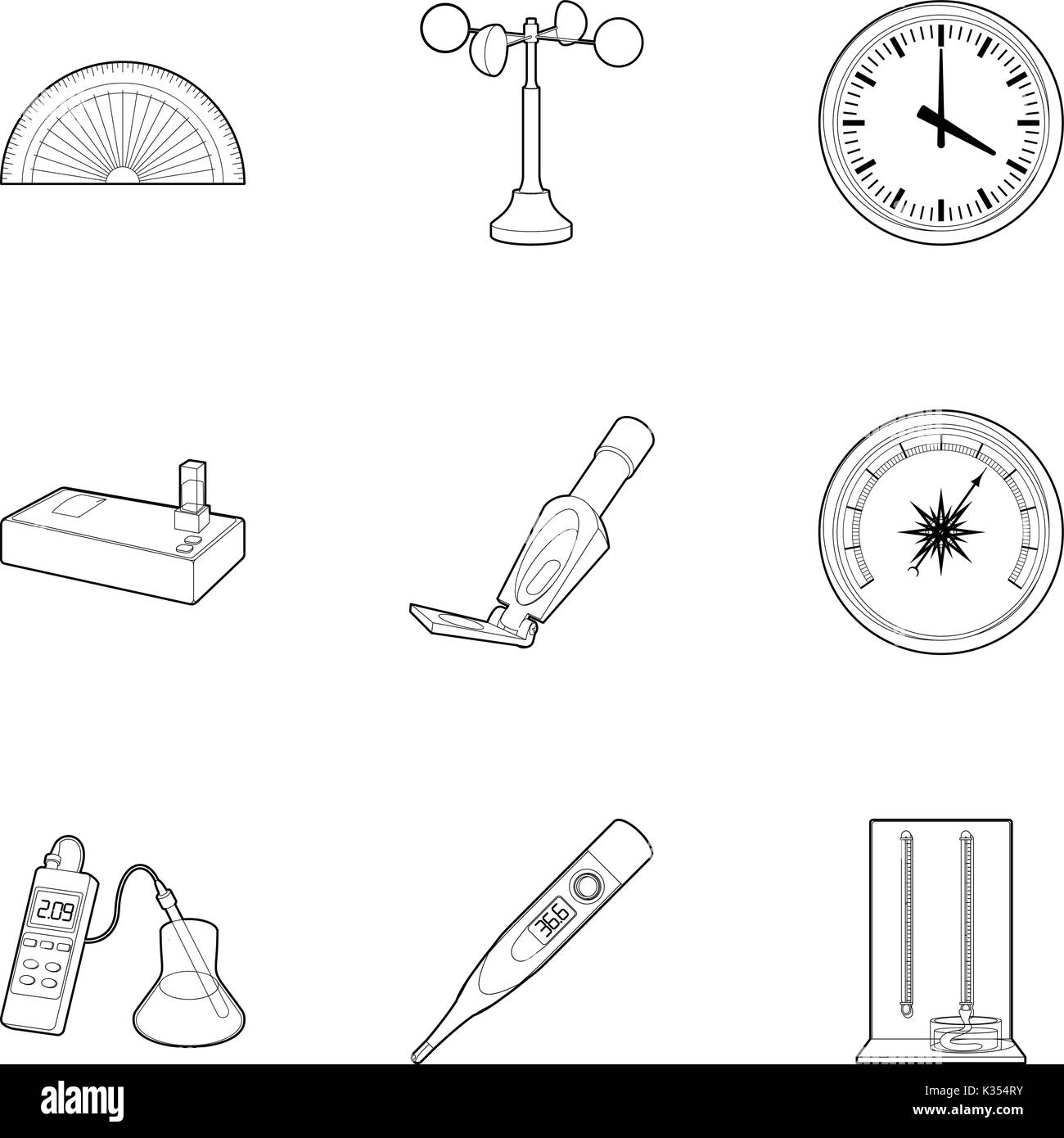 Electronic measuring device icons set Stock Vector Image & Art - Alamy