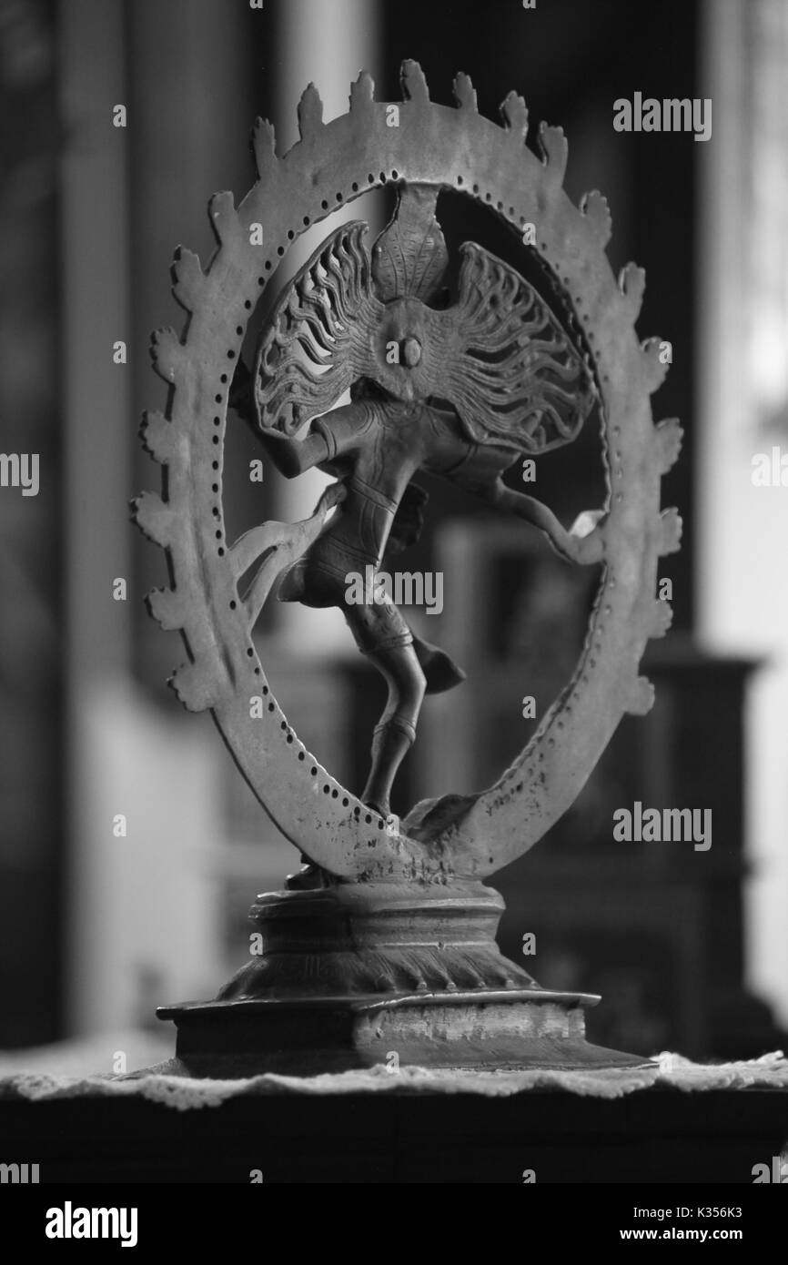 A view of an antique Natraj god sculpture from the rear view Stock ...