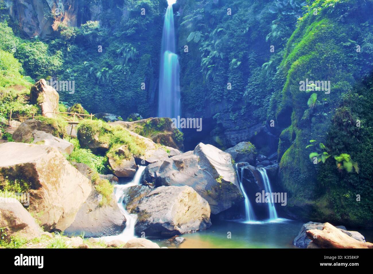 Water wall of Coban Talun, in Malang Indonesia Stock Photo - Alamy