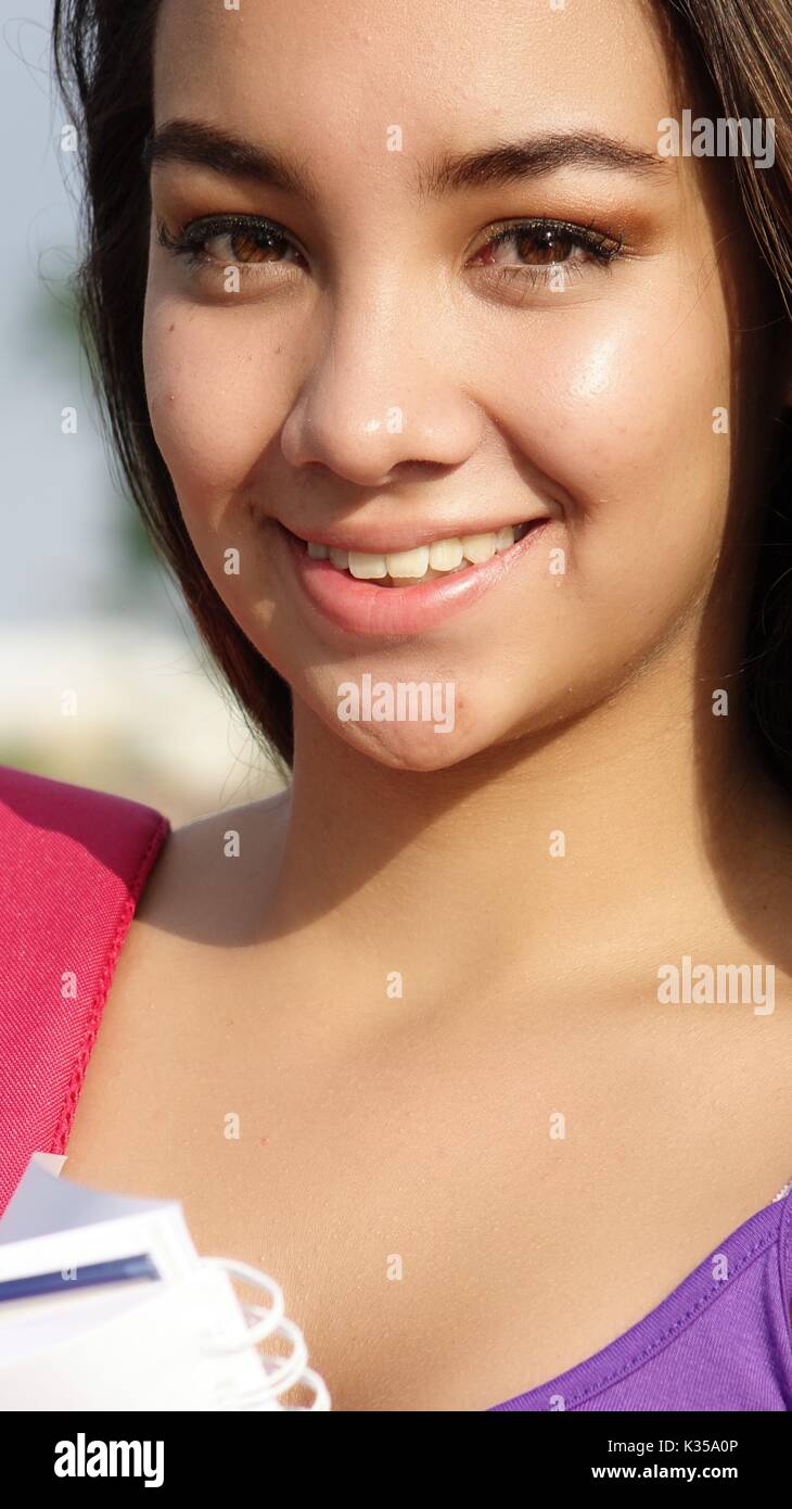Hispanic Girl Student Stock Photo - Alamy