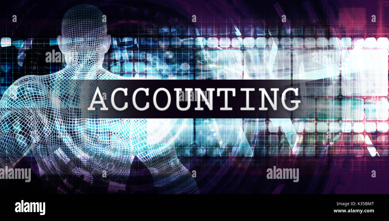 Accounting Industry with Futuristic Business Tech Background Stock ...