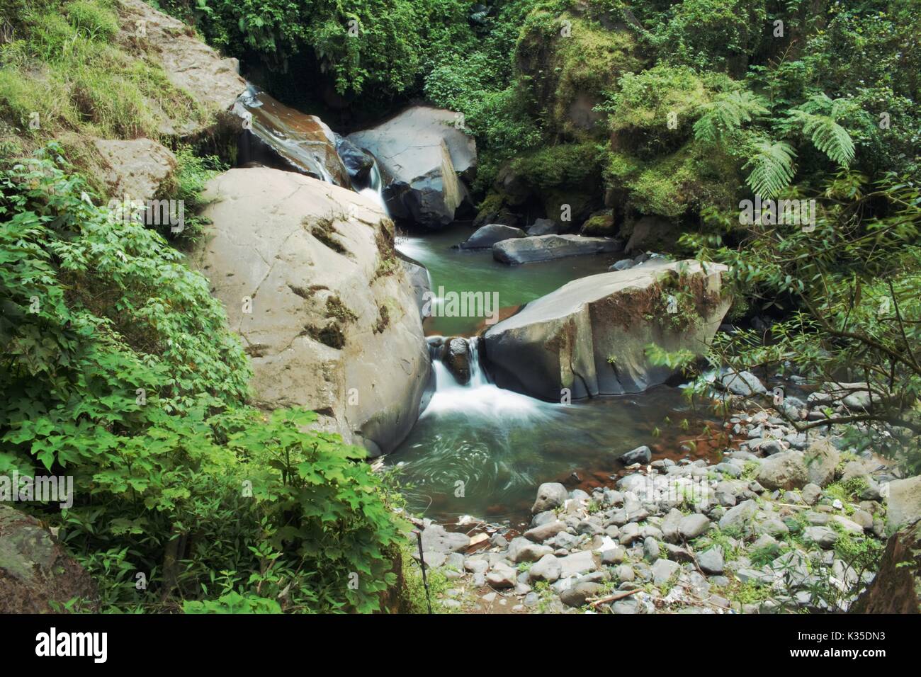 Water wall Coban Talun, in Malang Indonesia Stock Photo - Alamy