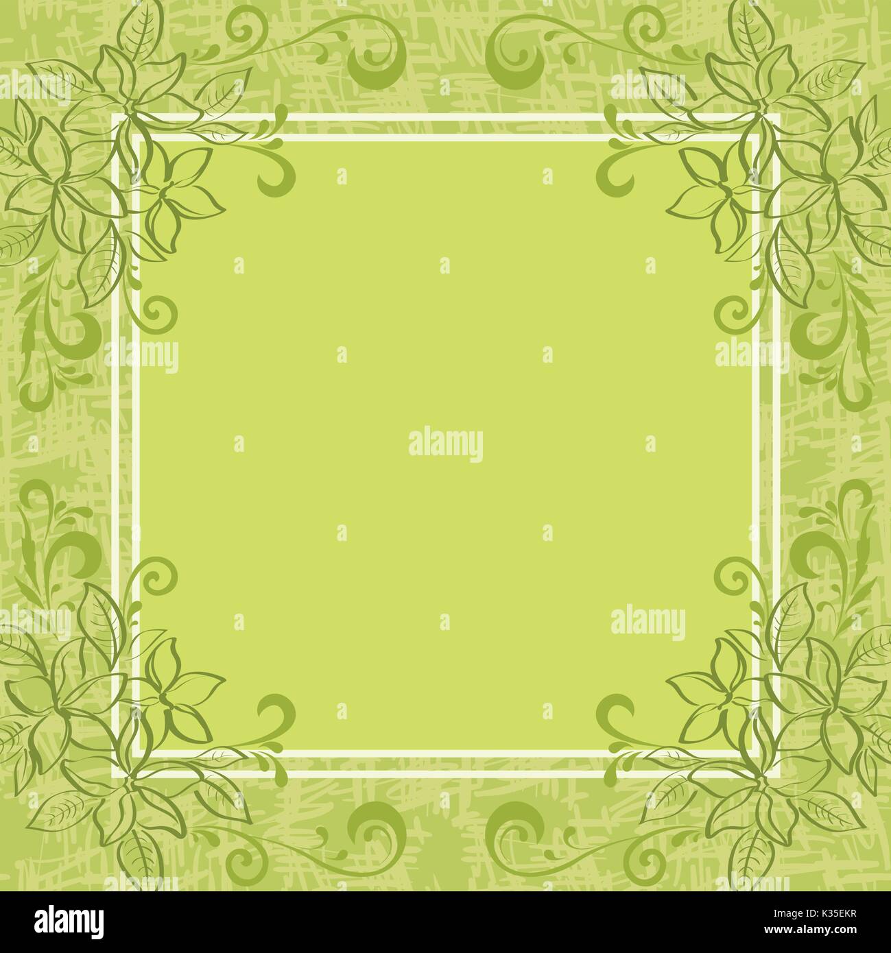 Leaf border vector background hi-res stock photography and images - Alamy