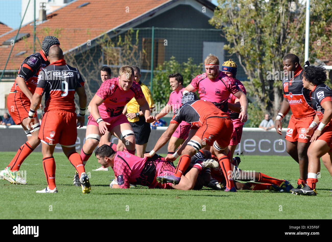 Rugby: LOU vs London Welsh, Lyon, France Stock Photo - Alamy