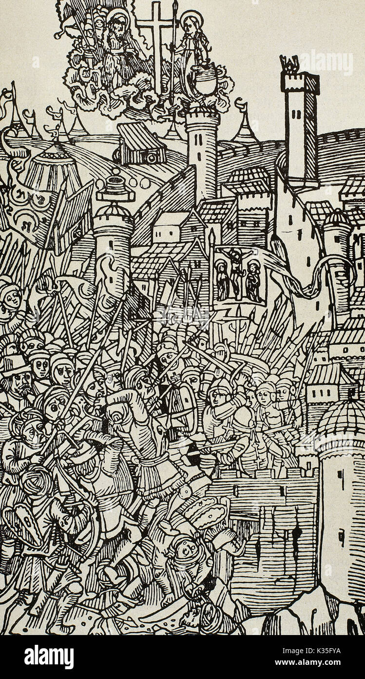 Ottoman wars in Europe. Siege of Rhodes (1480). Military action carried ...