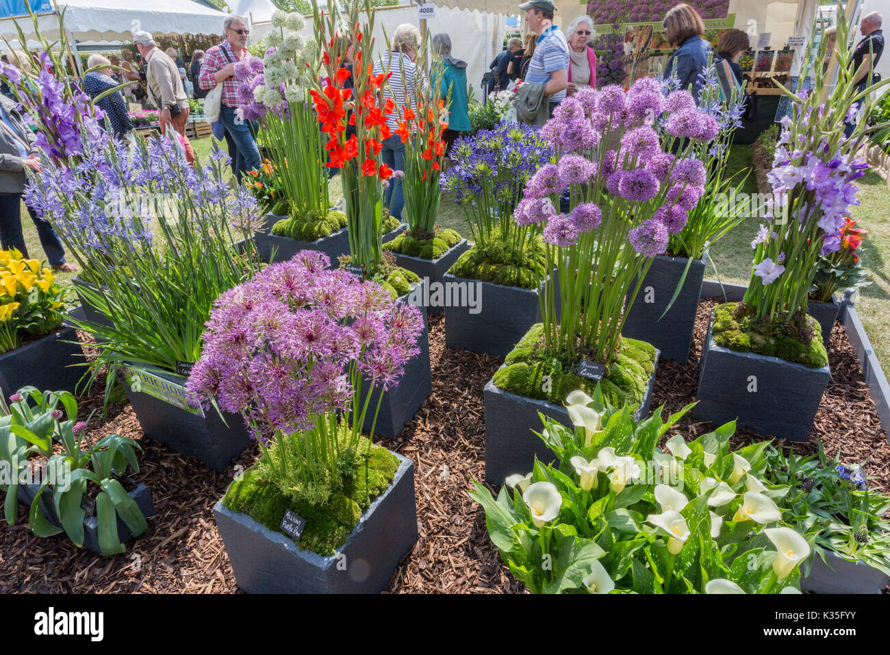 An impressive and colourful outdoor sales display of decorative ...