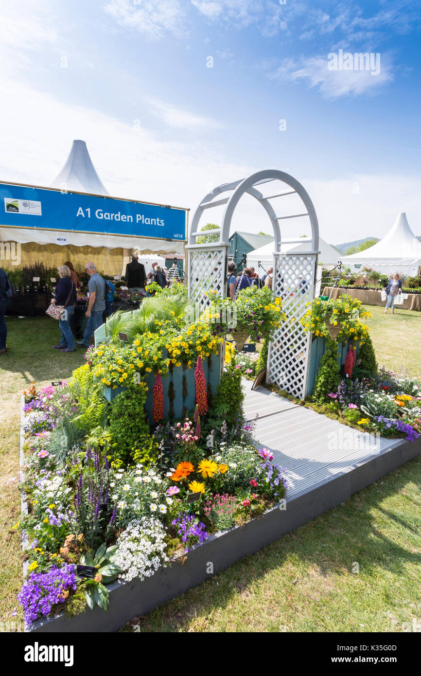 An impressive and colourful outdoor sales display of decorative ...