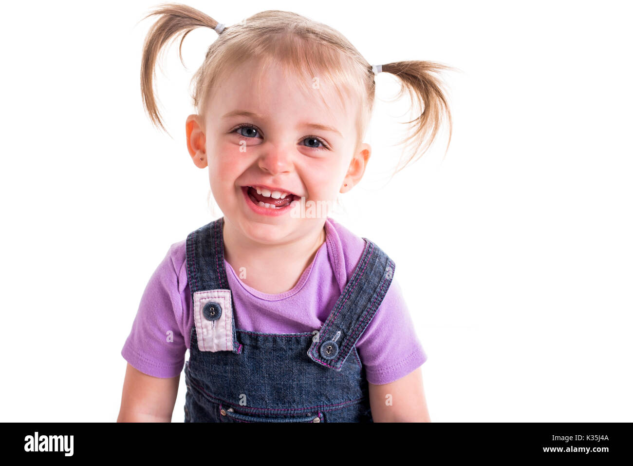 A beauty baby face on white background 3 years old Stock Photo - Alamy