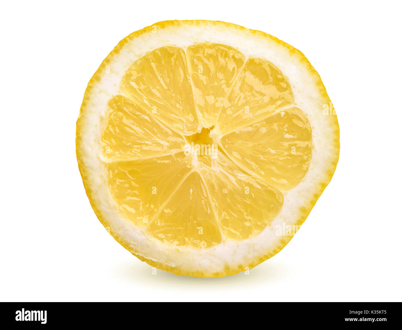 fresh juicy lemon slice isolated on white background Stock Photo - Alamy