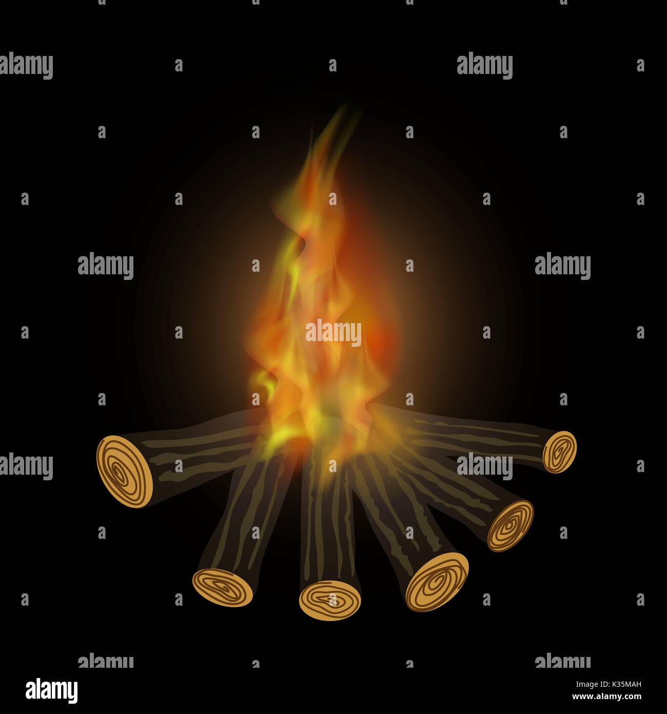 Burning Bonfire and Flames Stock Vector Image & Art - Alamy