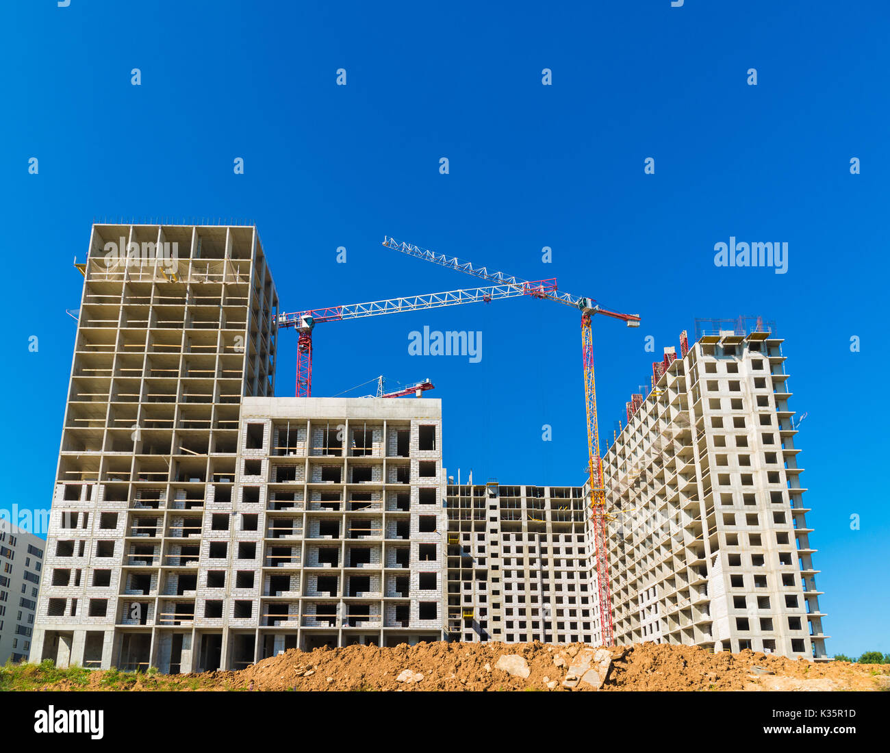 Construction of residential buildings in Moscow, Russia Stock Photo - Alamy