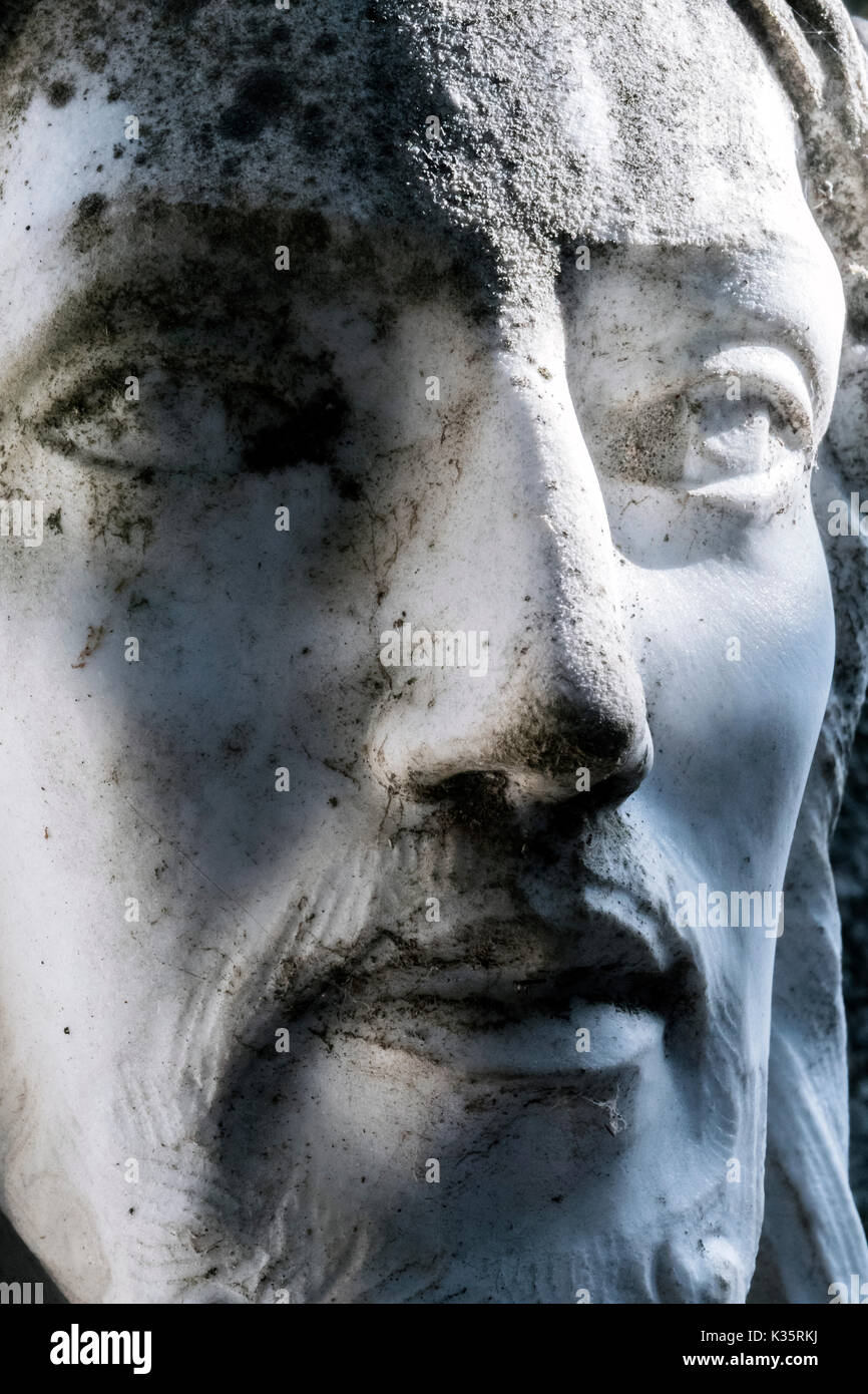 Human stone figure in Cemetery, Andalusia, Spain Stock Photo - Alamy