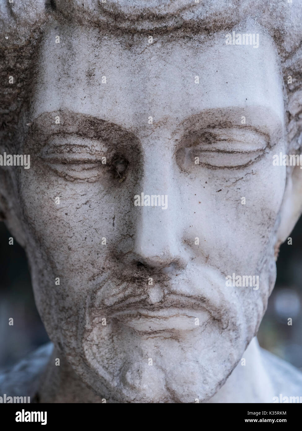 Human stone figure in Cemetery, Andalusia, Spain Stock Photo - Alamy