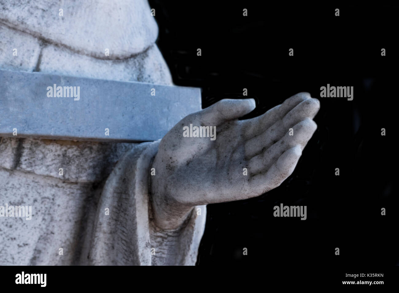 Human stone figure in Cemetery, Andalusia, Spain Stock Photo - Alamy