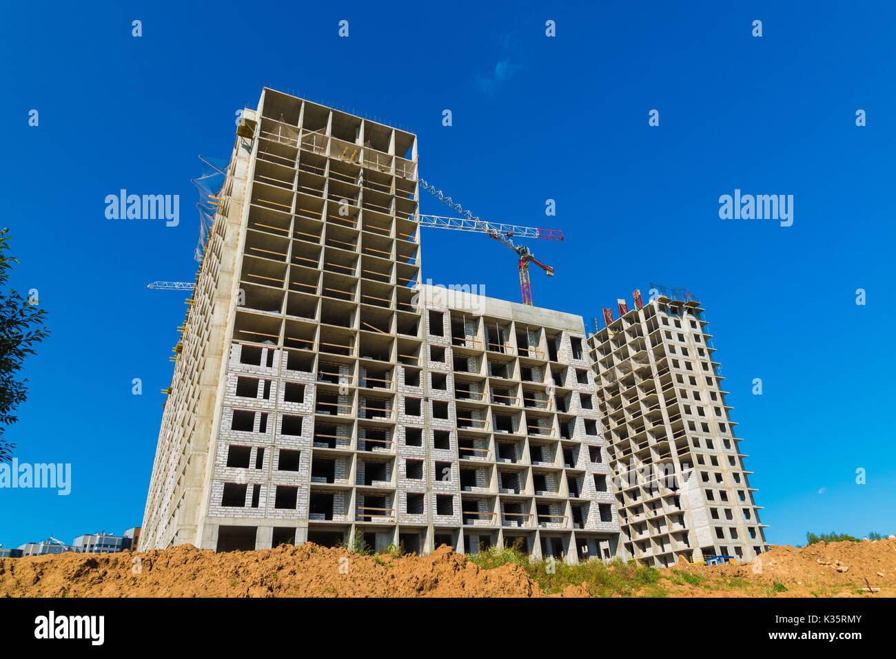 Construction of buildings in Moscow, Russia Stock Photo - Alamy