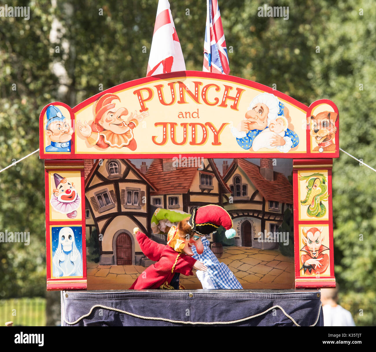 a traditional Punch and Judy show by David Wilde in an English park in ...