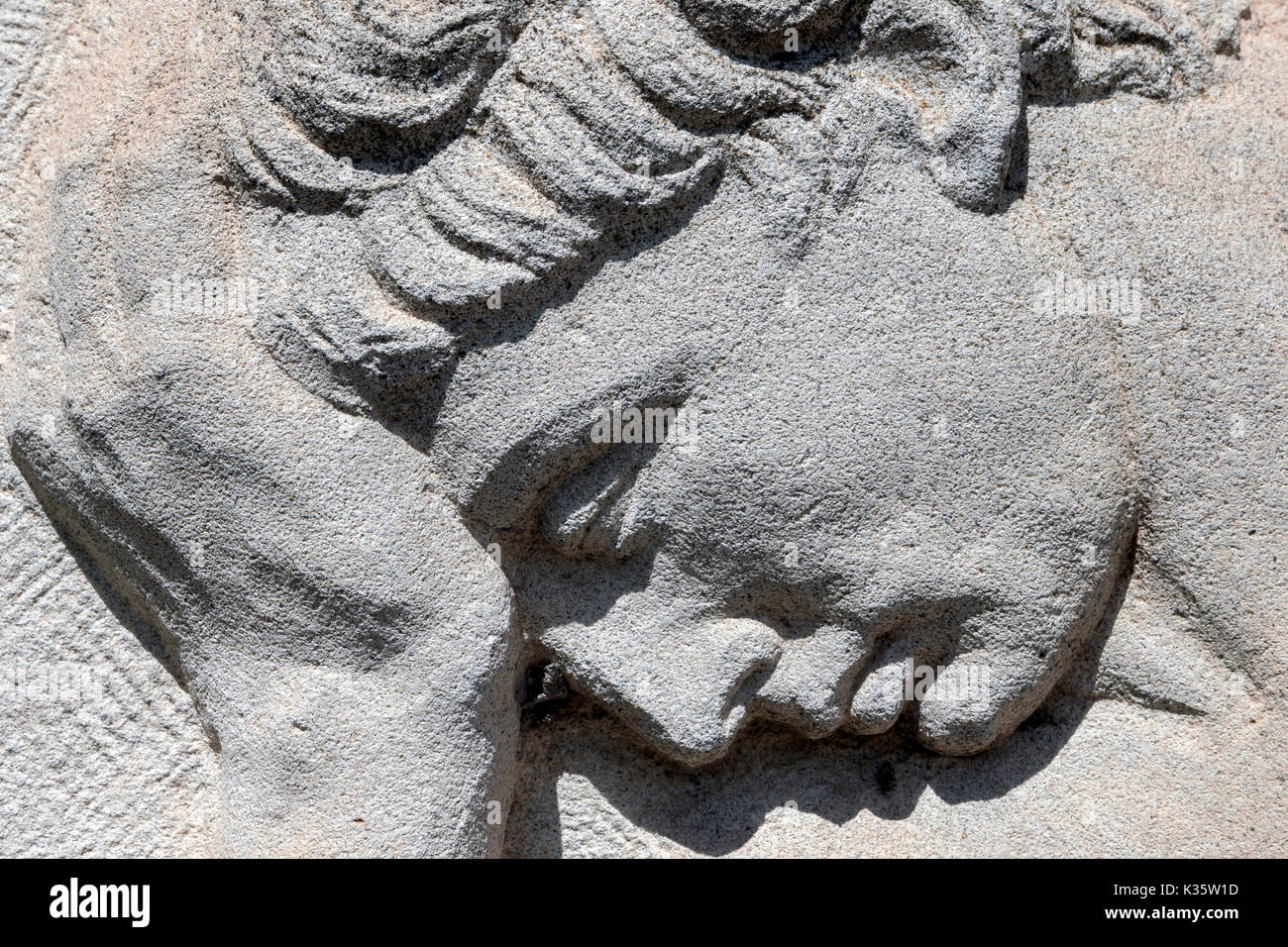 Human stone figure in Cemetery, Andalusia, Spain Stock Photo - Alamy