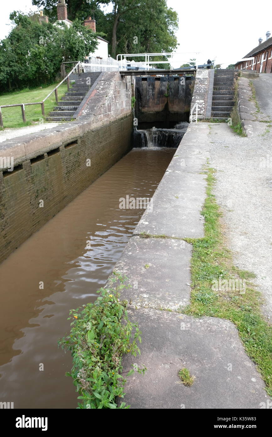 Bunbury, Cheshire, England, Shropshire Union Canal, Stair Case Locks ...