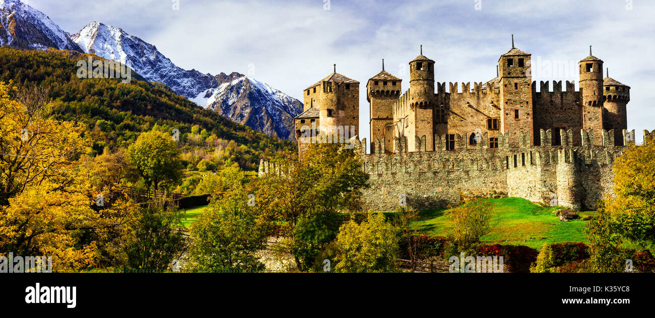 Fenis castle architecture hi-res stock photography and images - Alamy