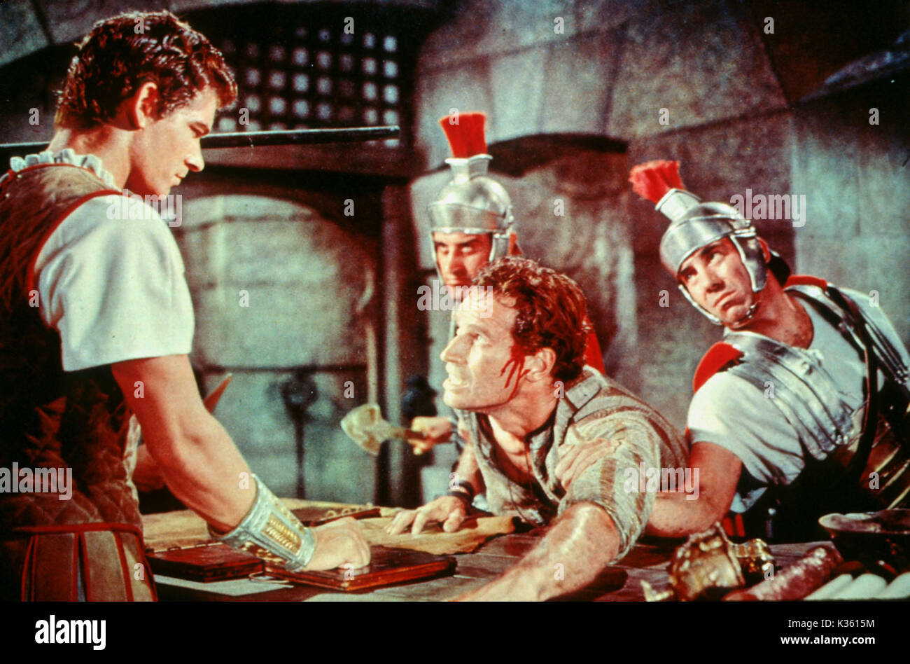 BEN HUR STEVEN BOYD left, CHARLTON HESTON centre Date: 1959 Stock Photo ...