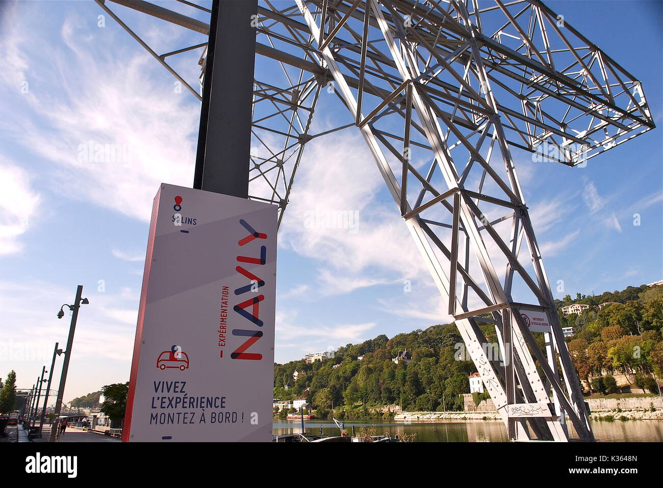 First public appearence of Navly automatic shuttle, Lyon, france Stock ...