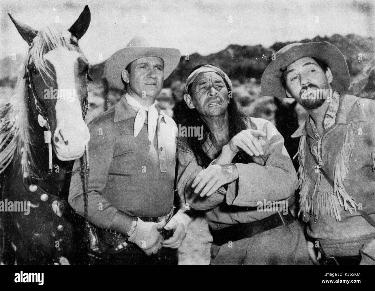 INDIAN TERRITORY CHAMPION, GENE AUTRY, CHARLES STEVENS AND PAT BUTTRAM ...