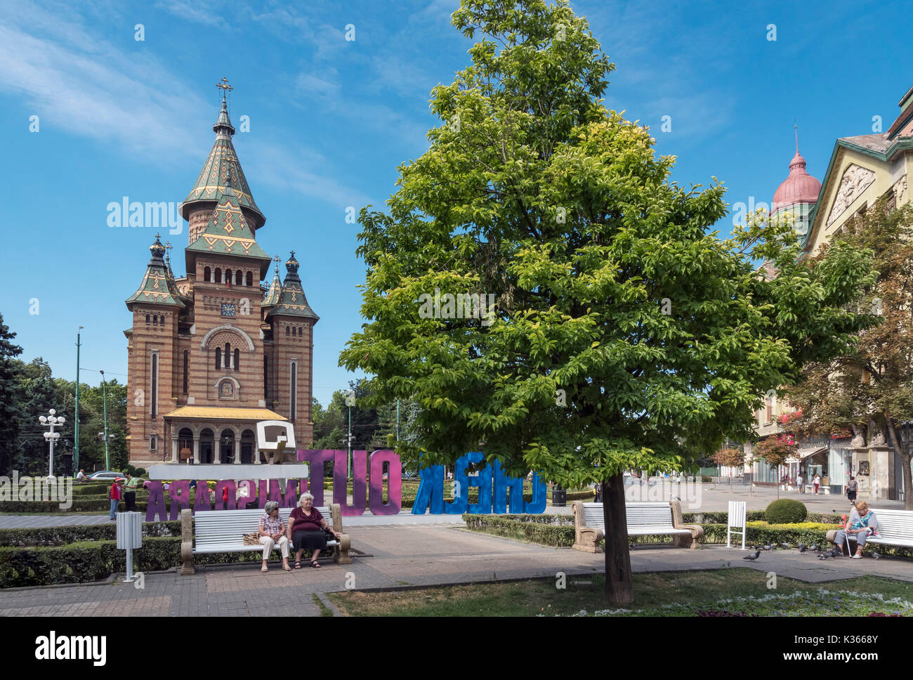 Timisoara Orthodox Cathedral, Victory Square (Piata Victoriei), Romania ...