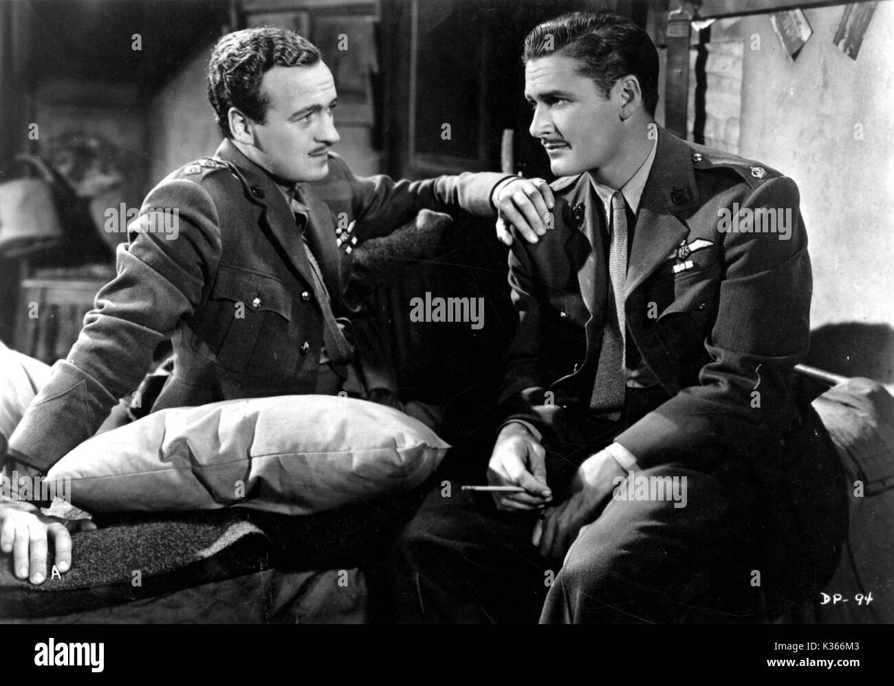 THE DAWN PATROL l-r, DAVID NIVEN, ERROL FLYNN Stock Photo - Alamy